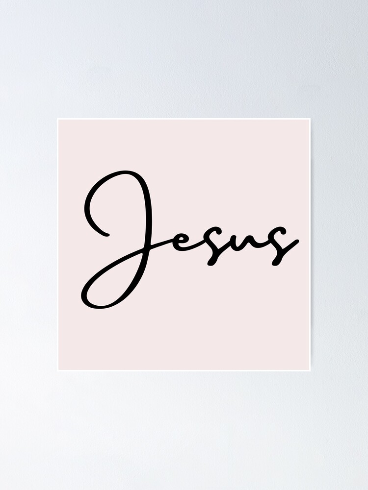 "Vintage Jesus Cursive Typography " Poster by garniturex | Redbubble
