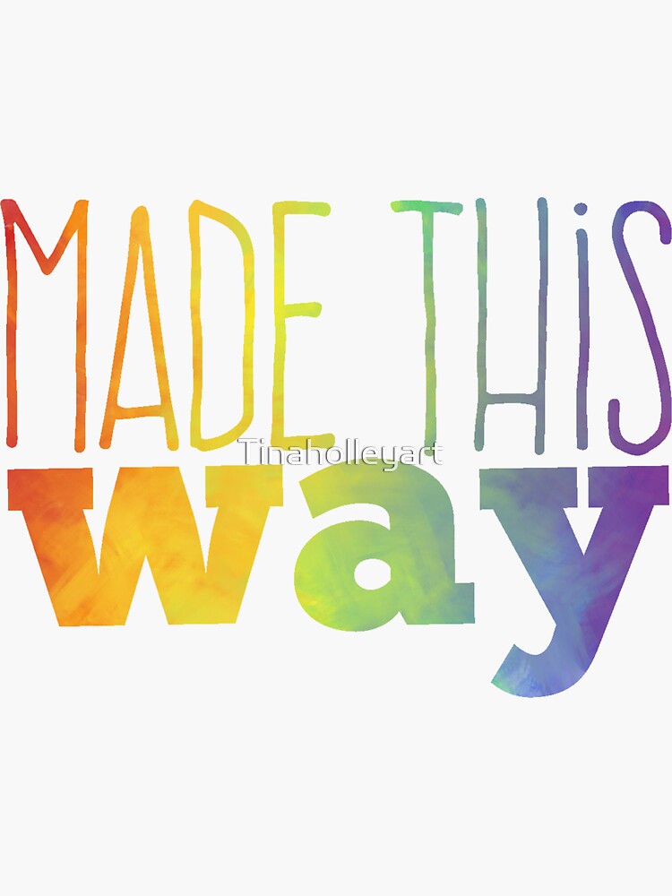 Pegatina «Redacción de Made This Way en colores del arco iris» de ...