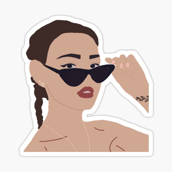 "Shades girl sticker" Sticker for Sale by Lmlayla11 | Redbubble