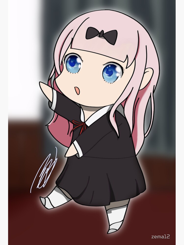 "Fujiwara Chika chibi" Sticker by zema12 | Redbubble