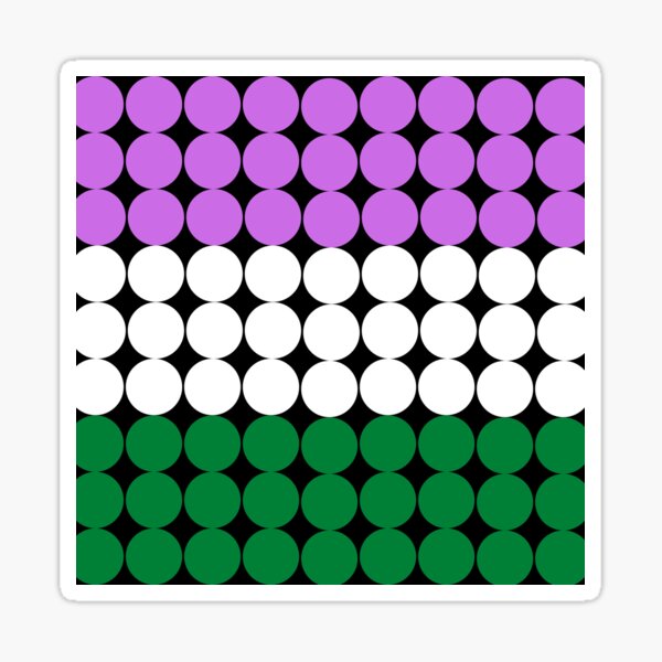 "Pride Flag Dots - Genderqueer" Sticker by thesassypanda | Redbubble