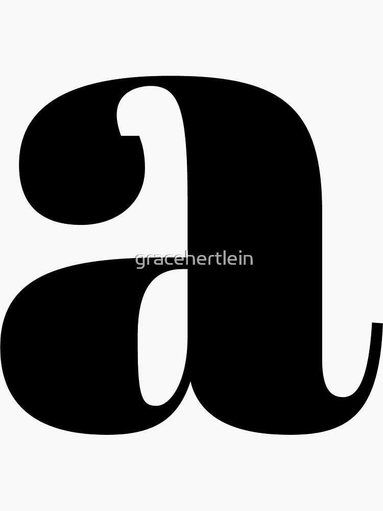 ""A" initial" Sticker for Sale by gracehertlein | Redbubble