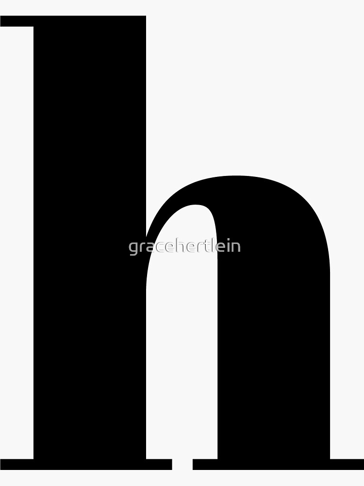 ""H" initial" Sticker for Sale by gracehertlein | Redbubble