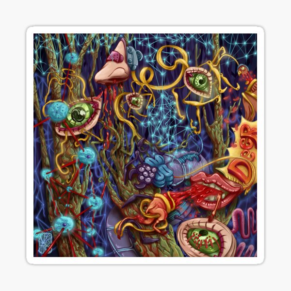 "Neural Network Surreal" Sticker for Sale by NevermindOnArt | Redbubble