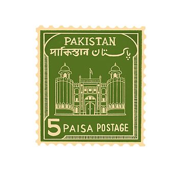 "Pakistan Vintage Postage Stamp" Sticker for Sale by amna-pdf | Redbubble