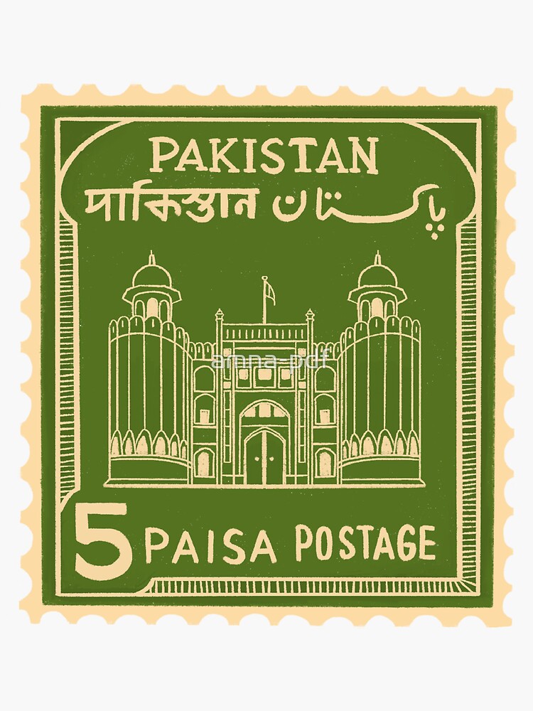 "Pakistan Vintage Postage Stamp" Sticker for Sale by amna-pdf | Redbubble