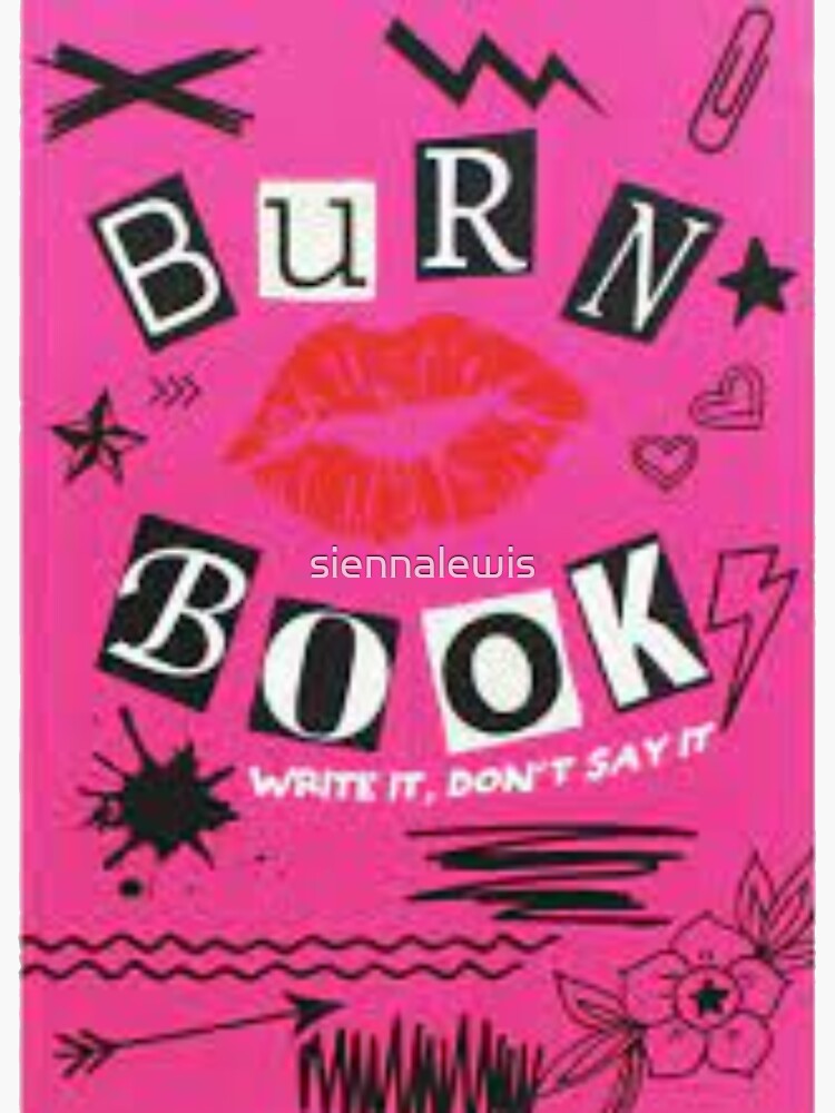 "burn book" Sticker for Sale by siennalewis | Redbubble