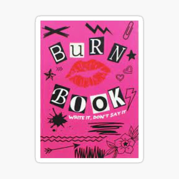 "burn book" Sticker for Sale by siennalewis | Redbubble