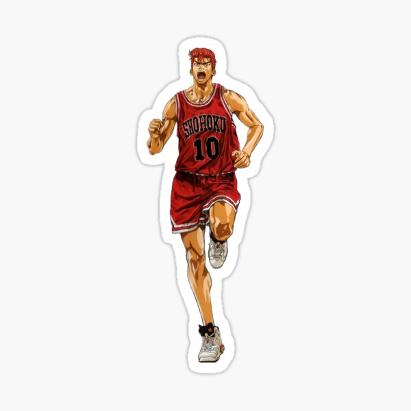"Hanamichi Sakuragi" Sticker for Sale by snailhunter66 | Redbubble
