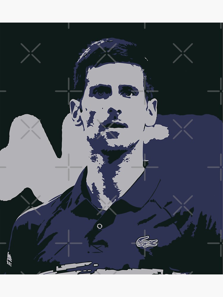 Pegatina «Ilustración de Novak Djokovic, diseños de Novak Djokovic» de ...