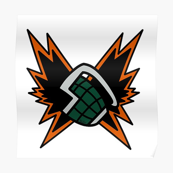 " minimalist Bakugou Katsuki logo" Poster by Carito-xpress- | Redbubble