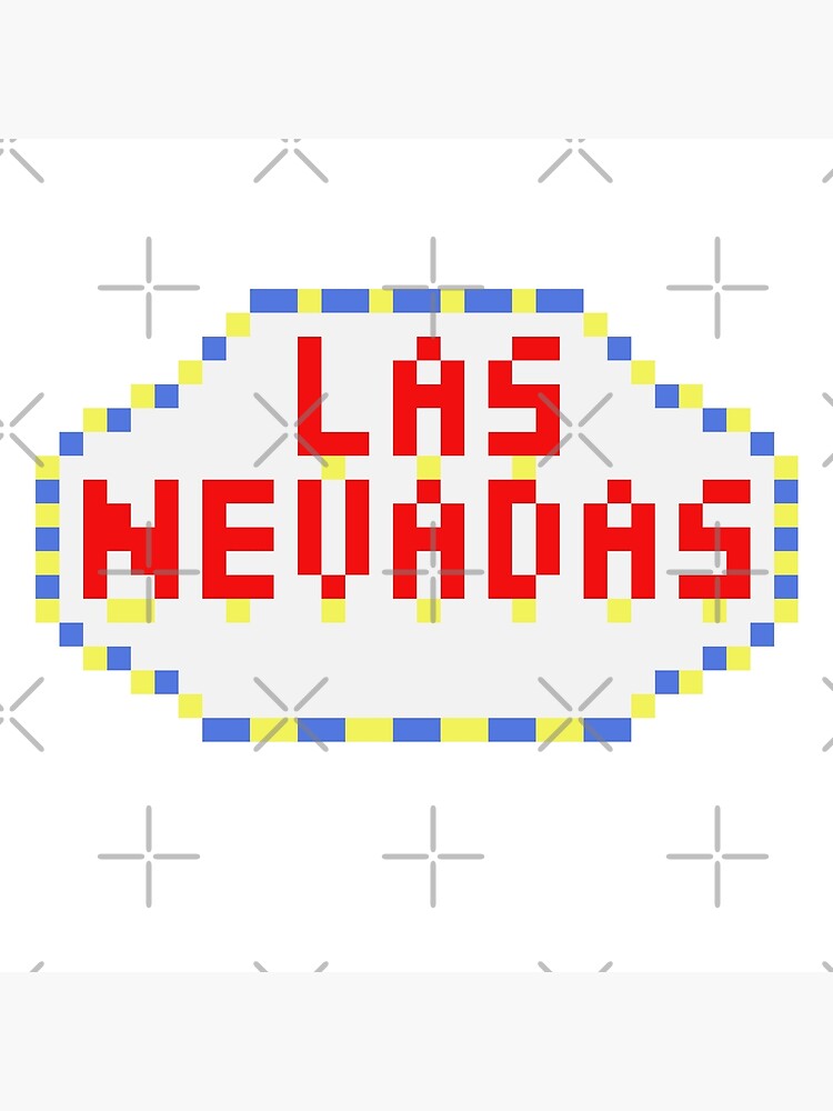 "Las Nevadas Sign Pixel Art Sticker (Dream SMP)" Art Print for Sale by ...