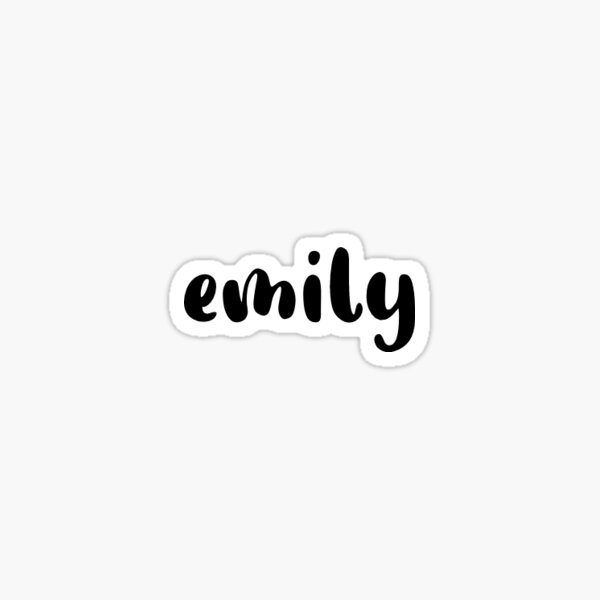 "Emily name sticker" Sticker for Sale by funfonts | Redbubble