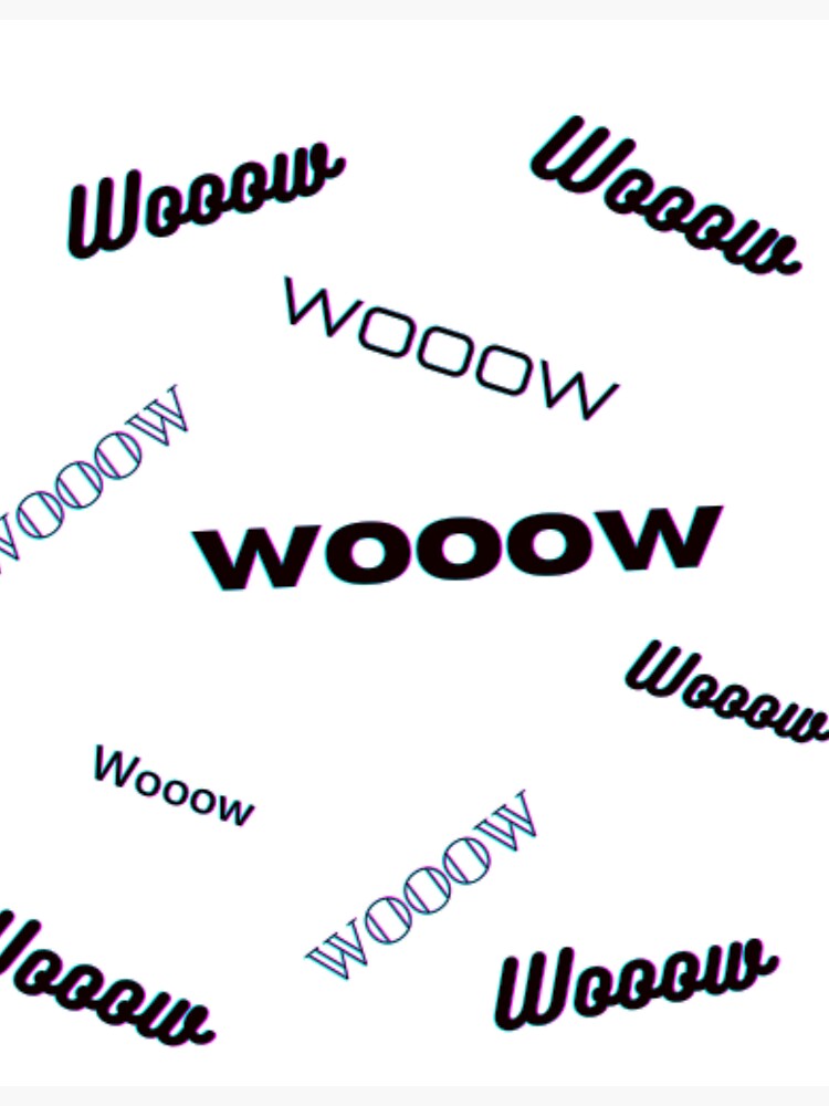"Wooow" Sticker for Sale by LNbeaty1415 | Redbubble