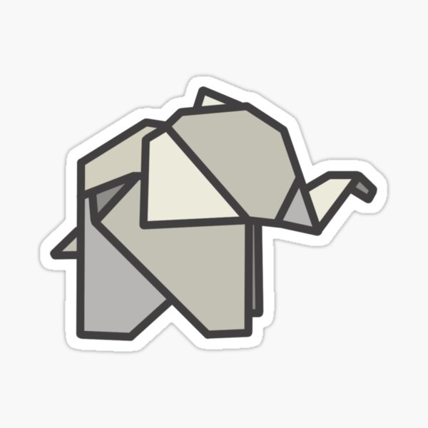 "cute origami elephant" Sticker for Sale by felicitycreates | Redbubble