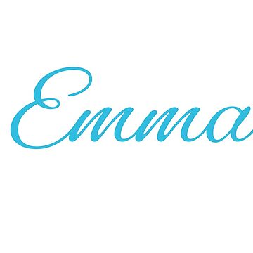 "Blue Cursive Emma" Sticker for Sale by Shep68 | Redbubble