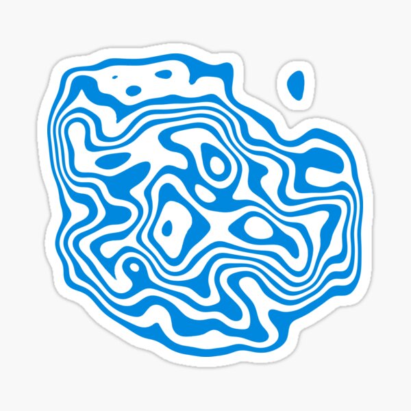 "Contour design - blue and green" Sticker for Sale by rahilvalani ...