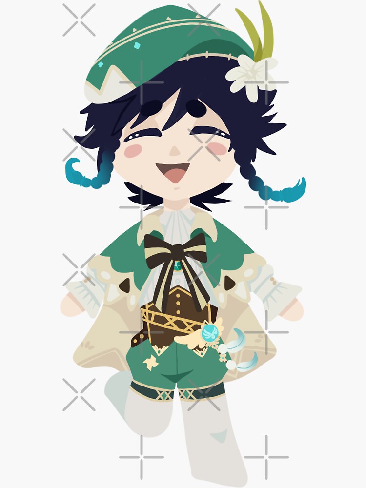 "Venti Chibi" Sticker for Sale by ChubbyTiger | Redbubble