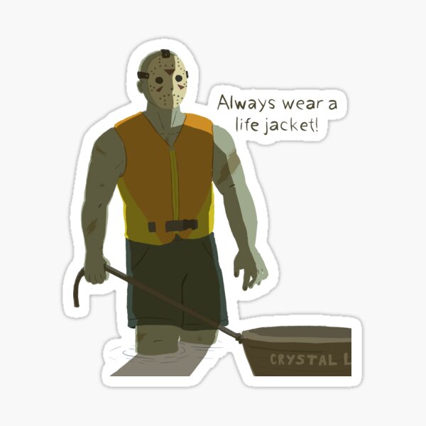 "Jason life jacket safety" Sticker for Sale by hollandsgrave | Redbubble