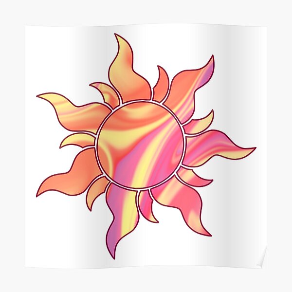 "Holographic Tangled Sun" Poster for Sale by ChaotiKatt | Redbubble