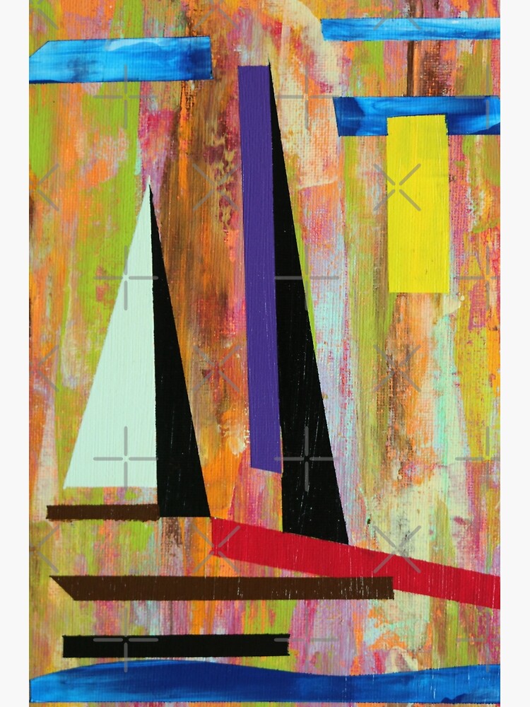 "Sailing Sailing Ships Abstract Art by ArtCell. Graphic design. Modern ...