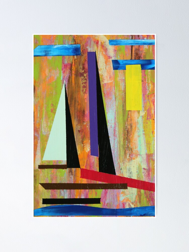 "Sailing Sailing Ships Abstract Art by ArtCell. Graphic design. Modern ...