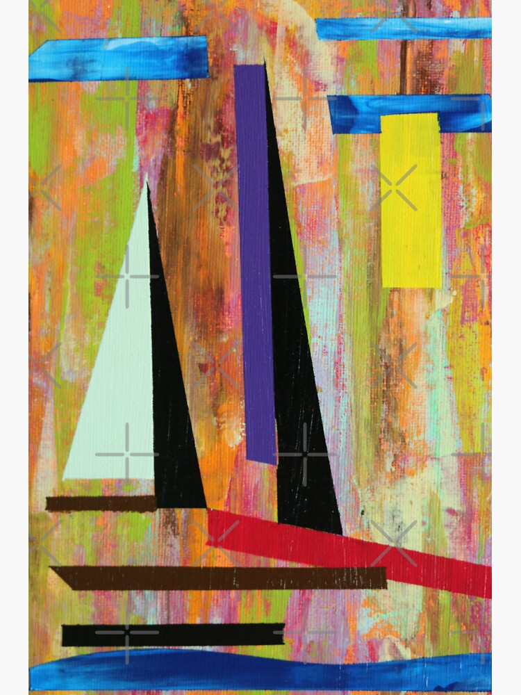 "Sailing Sailing Ships Abstract Art by ArtCell. Graphic design. Modern ...