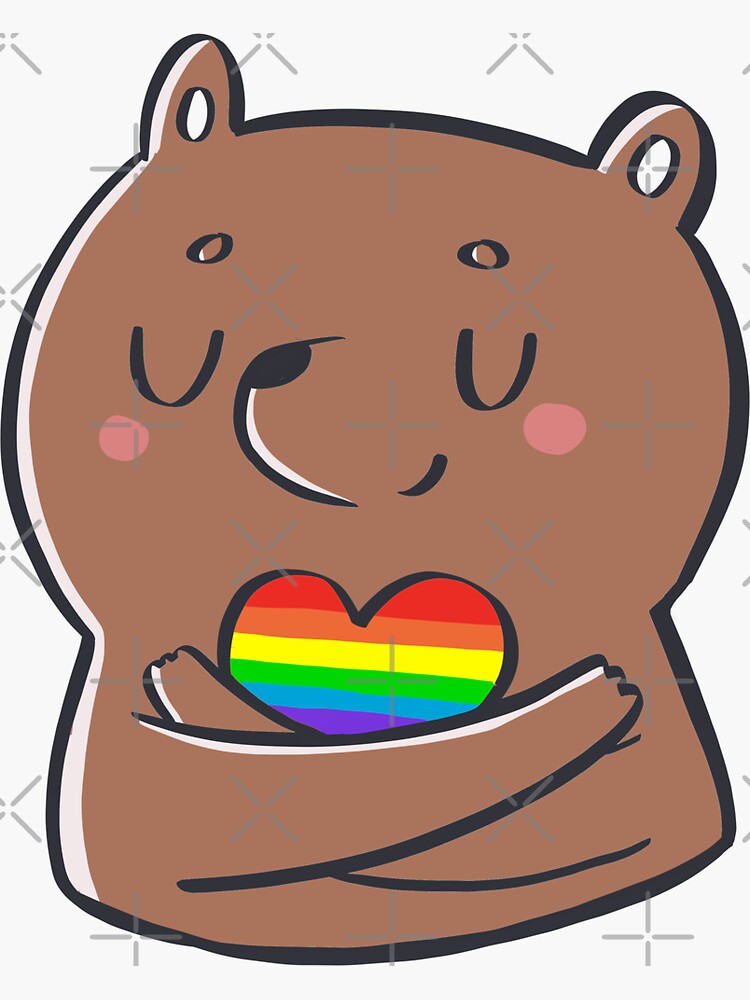 "bear hug" Sticker by psychobears | Redbubble
