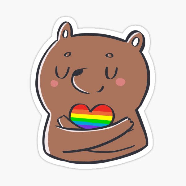 "bear hug" Sticker by psychobears | Redbubble