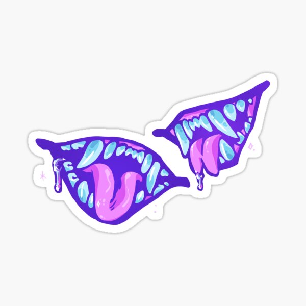 Decals & Skins Electronics & Accessories Sharp Teeth Holo Sticker ...