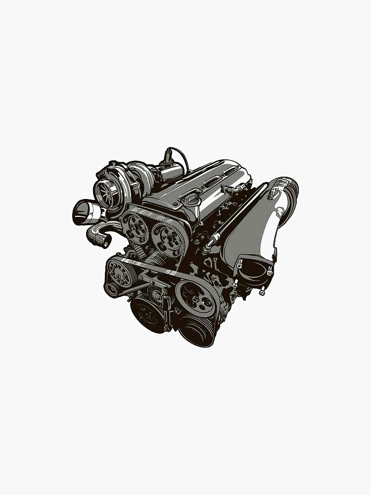 "2jz engine" Sticker for Sale by PRADEEP COCO | Redbubble