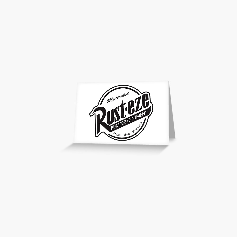 "Rust-eze Logo Solid Black" Greeting Card for Sale by akbarfatts ...