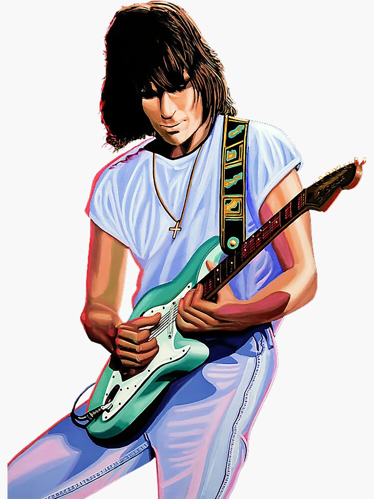 "Jeff Beck artwork" Sticker for Sale by zeldariardo | Redbubble