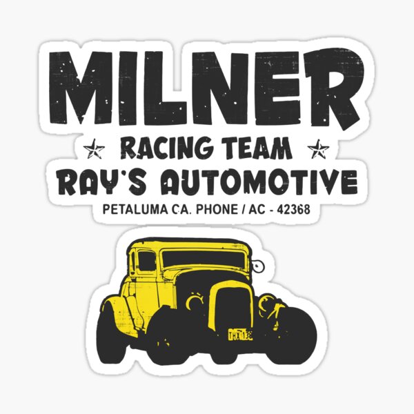 "MILNER RACING TEAM" Sticker for Sale by AudibleKelly | Redbubble