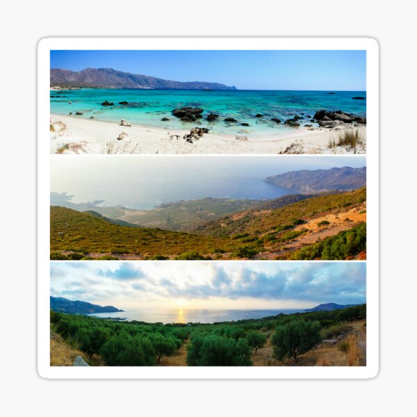 "Landscapes from Crete Island, Greece" Sticker by Stanciuc | Redbubble