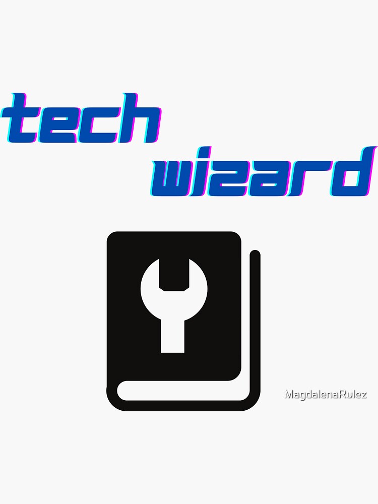 "tech wizard tool" Sticker for Sale by MagdalenaRulez | Redbubble