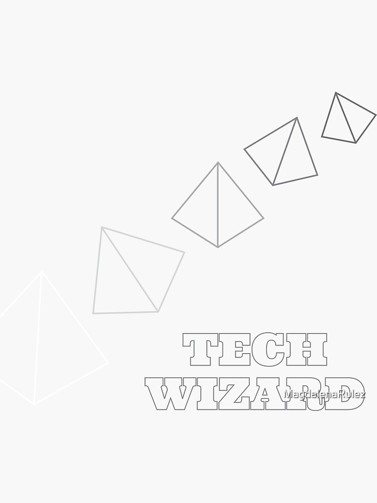 "triangle tech wizard" Sticker for Sale by MagdalenaRulez | Redbubble