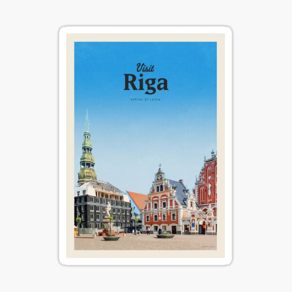 "Visit Riga " Sticker for Sale by CallumGardiner | Redbubble