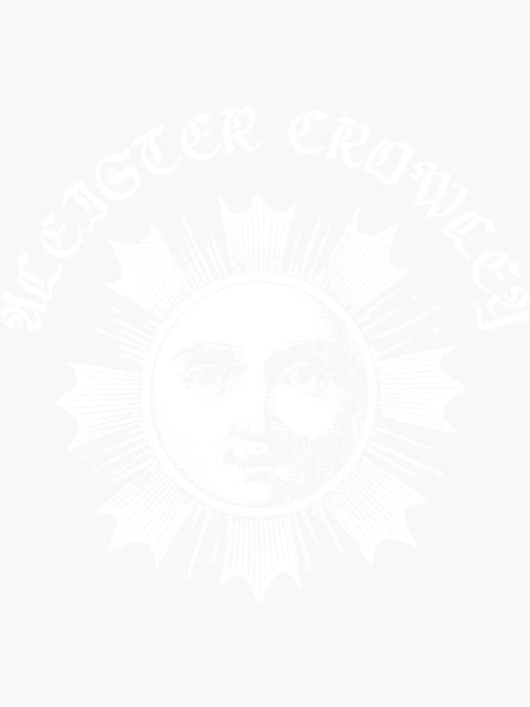 "Aleister Crowley † Aleister Crowley † Aleister Crowley" Sticker for ...