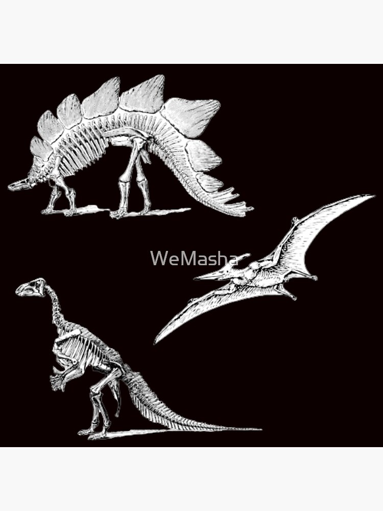"Dinosaur fossils illustration sticker pack" Poster by WeMasha | Redbubble