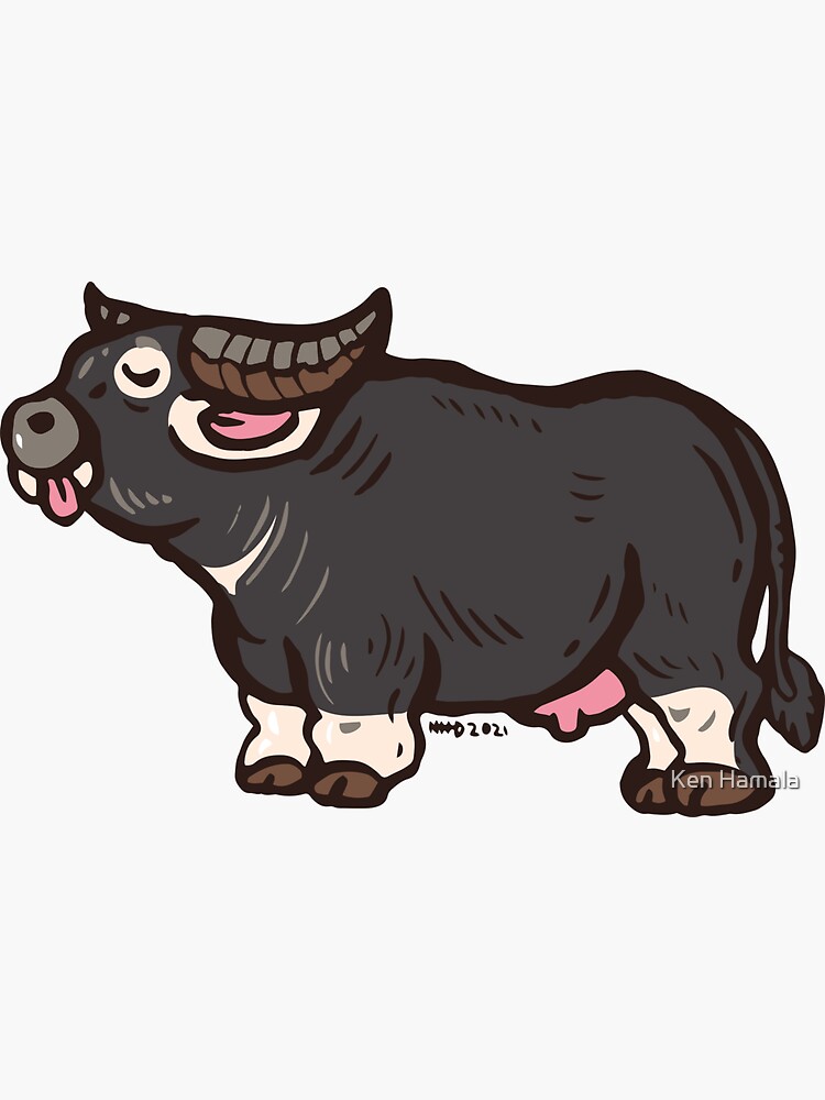 "Fat buffalo" Sticker for Sale by nokhookdesign | Redbubble