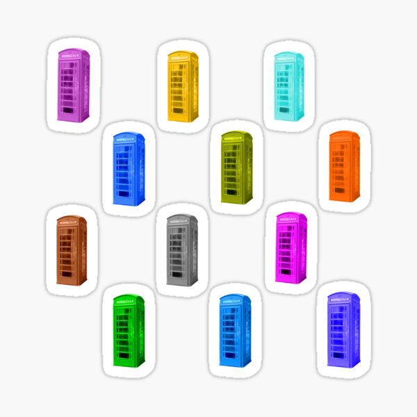 "rainbow phone booth" Sticker for Sale by AHELENE | Redbubble