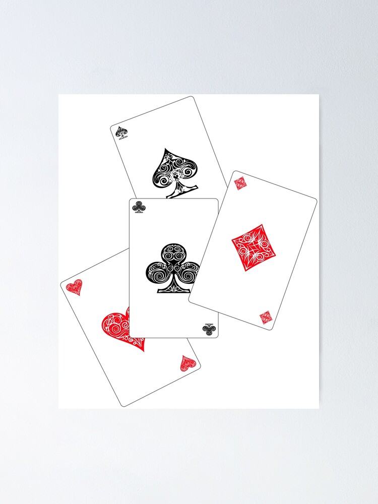 "Playing cards - all suits of ace" Poster for Sale by Wildinn2021 ...