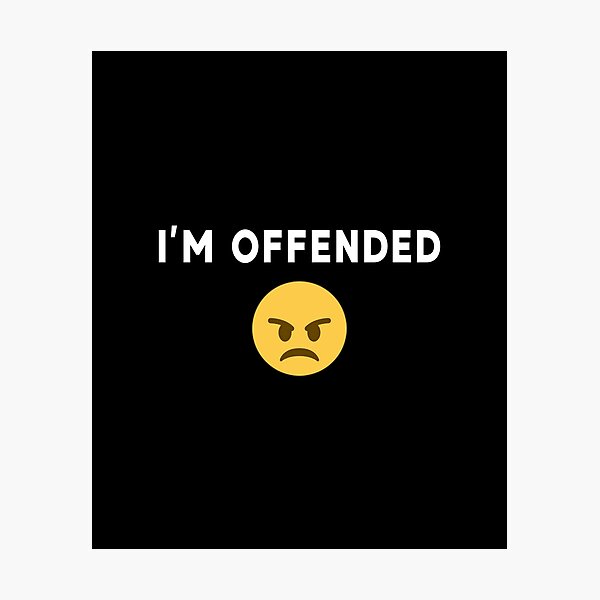 Lámina fotográfica «Estoy ofendido Estoy ofendido Cara de emoji enojado ...