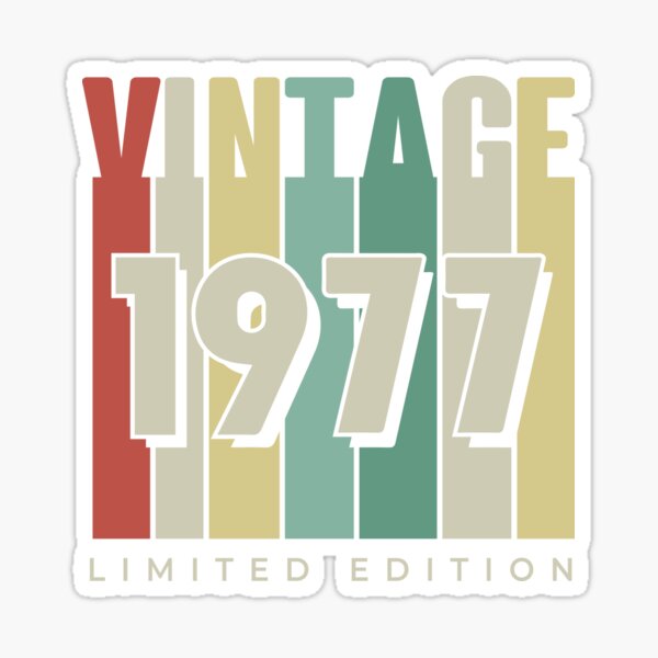 " vintage 1977 limited edition " Sticker for Sale by exr378 | Redbubble