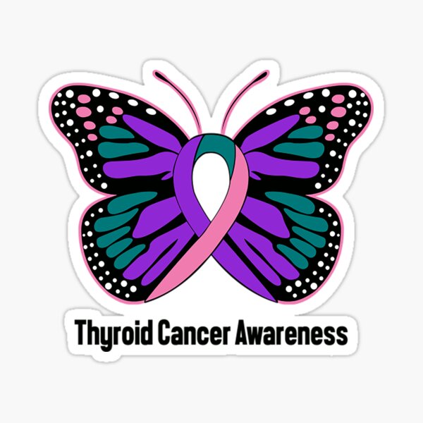 "Thyroid Cancer Awareness T-ShirtThyroid Cancer Awareness Butterfly ...
