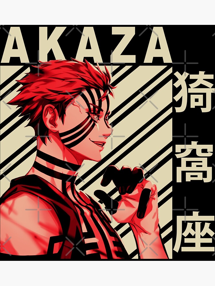 "Demon Slayer Anime Character Akaza" Poster by MarthaBetty2 | Redbubble
