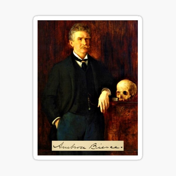 "Author Ambrose Bierce Portrait with Signature" Sticker for Sale by ...