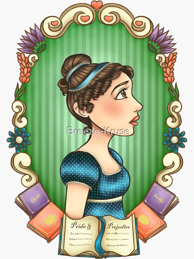 "Elizabeth Bennet" Sticker for Sale by Breeze-Kruse | Redbubble