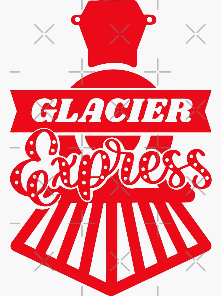 "Glacier Express - Switzerland Famous Train Vintage Logo" Sticker by ...